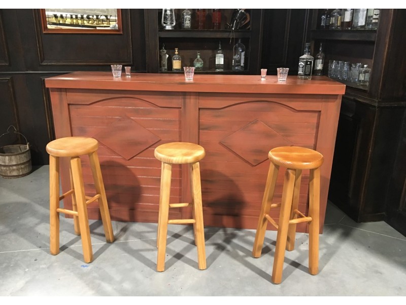 Location comptoir bois pour réalisation buffet, bar dans des décors.
