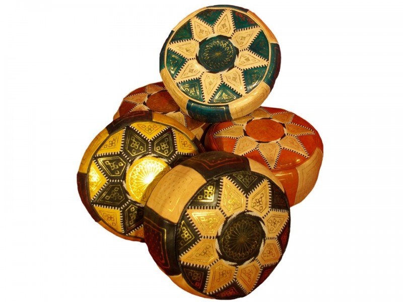 Naos location loue pouf étoile multicolor pour déco thème Oriental...